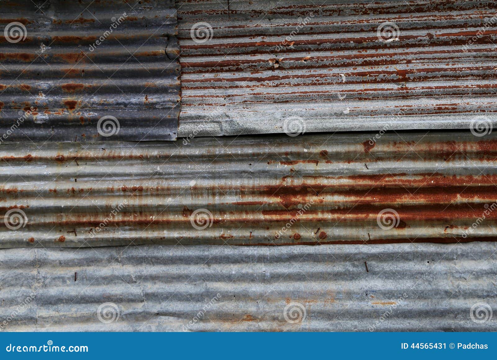 Galvanized Iron Steel Plates Stock Image - Image of covering, damaged ...