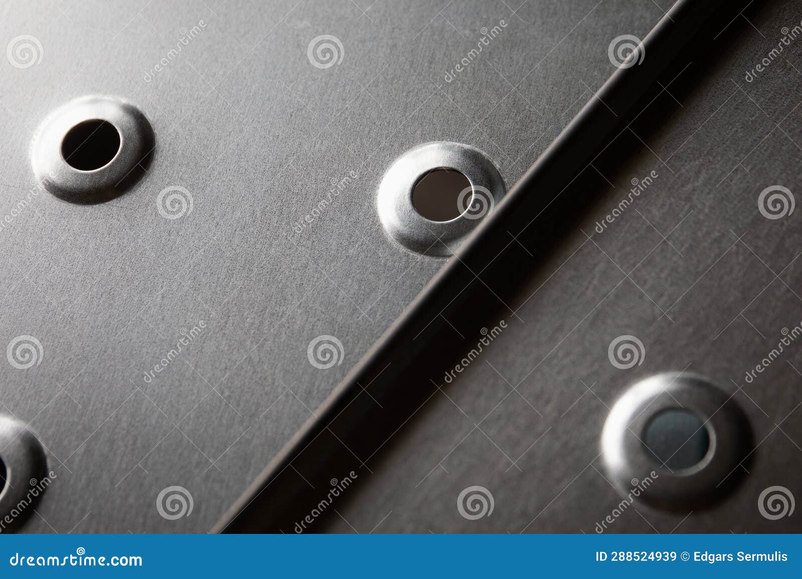 Galvanized Metal Plate Surface with Holes. Industrial Constructions ...