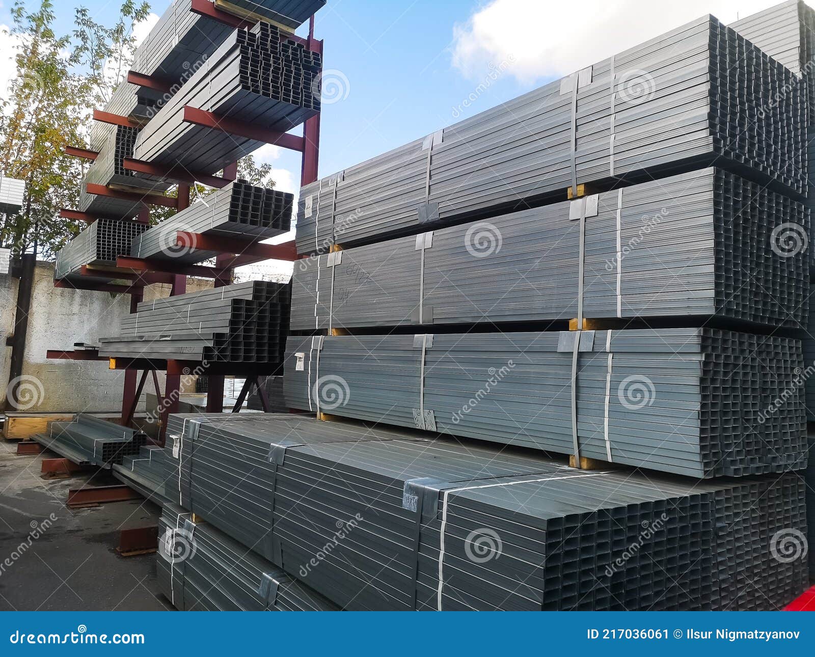 Galvanized Metal Wall Profiles for Construction Work are Packaged at ...