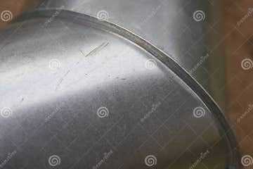 Galvanized Pipe Riveted,close Up of a Galvanized Sheet Connection in a ...