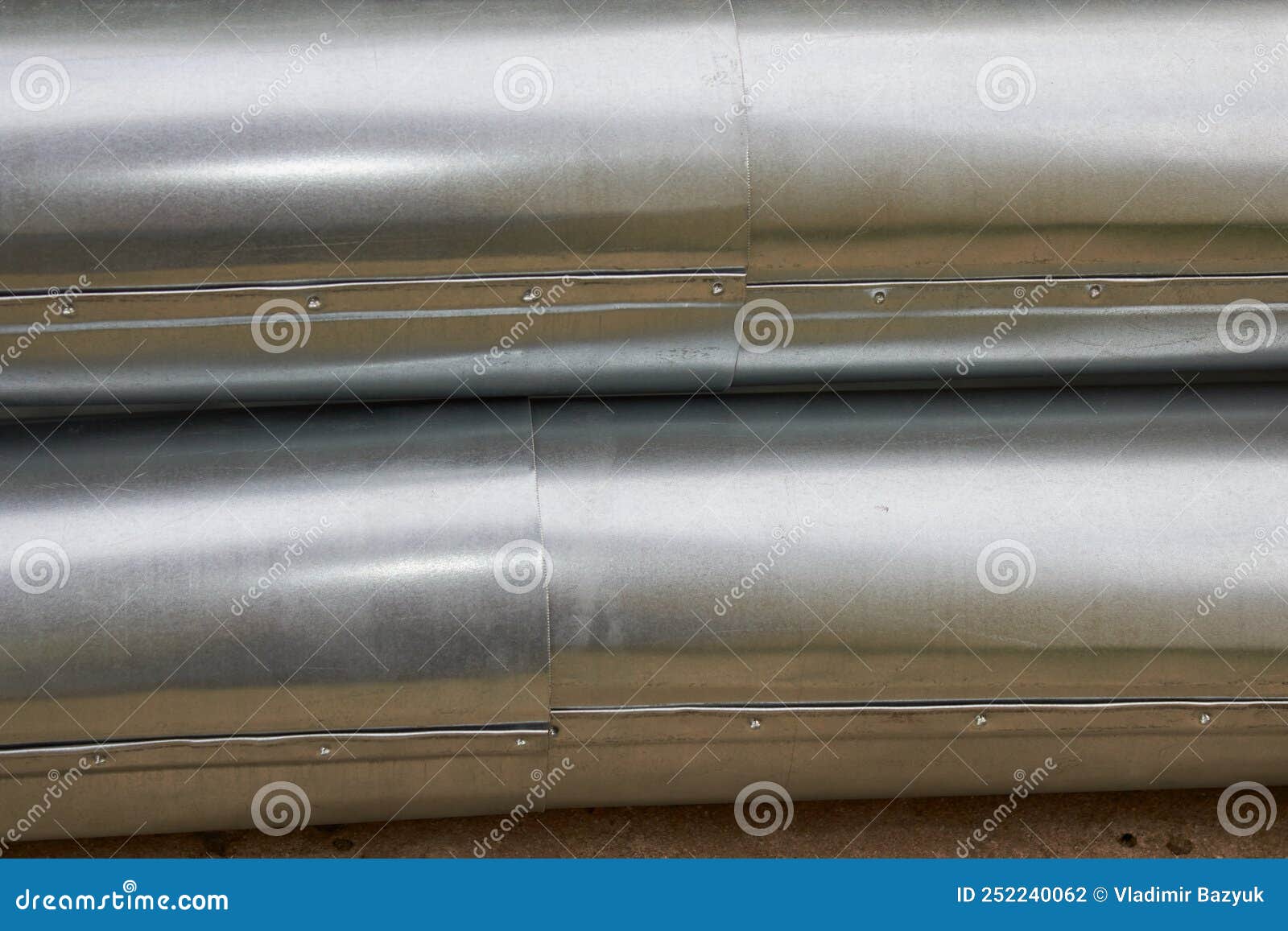 Galvanized Pipes Close-up,drainage Pipes for the Roof are Galvanized ...