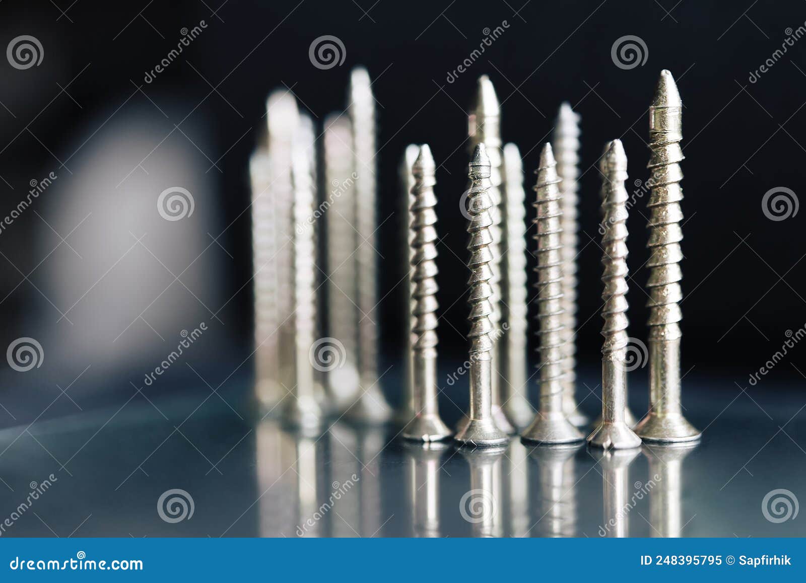 Galvanized Self-tapping. Construction Design Abstraction. Industrial ...