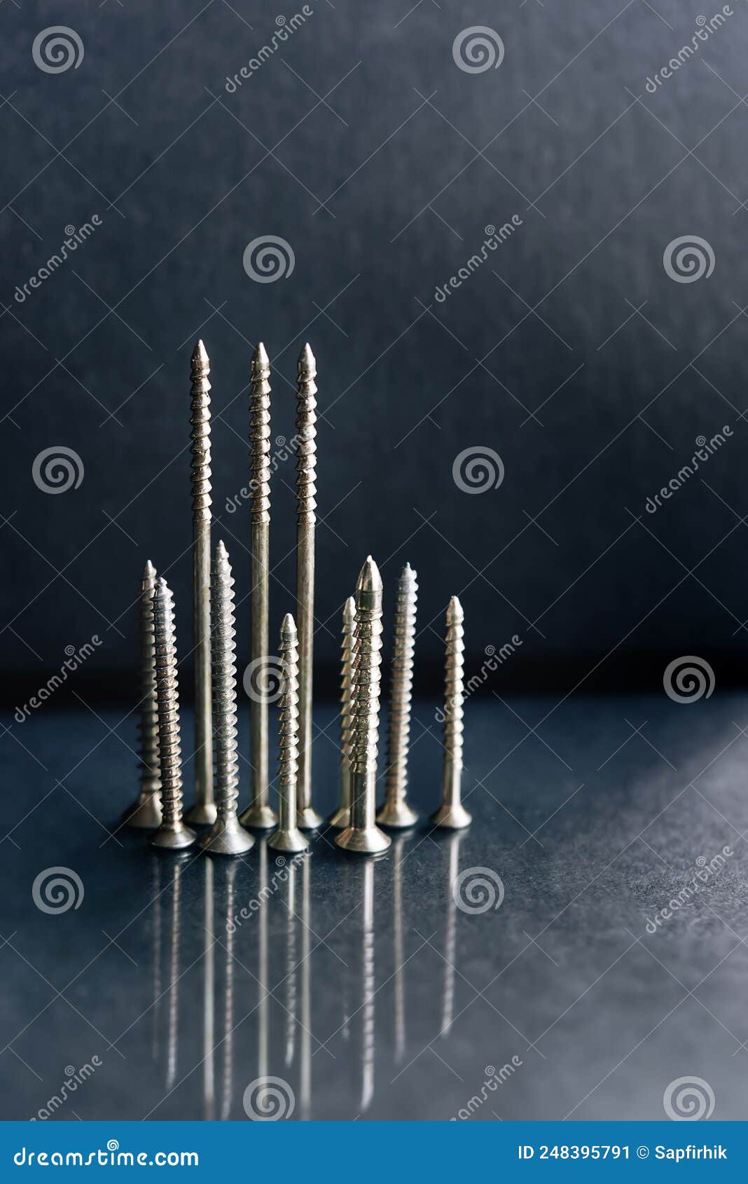 Galvanized Self-tapping. Construction Design Abstraction. Industrial ...