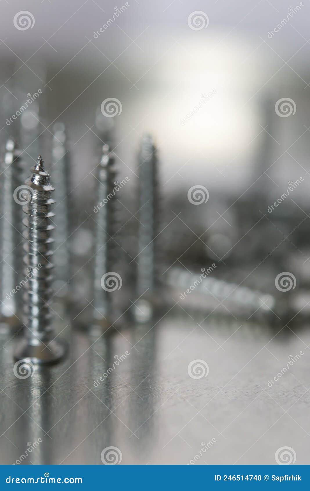 Galvanized Self-tapping. Construction Design Abstraction. Industrial ...