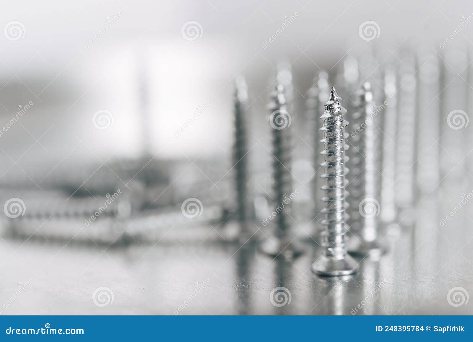 Galvanized Self-tapping. Construction Design Abstraction. Industrial ...
