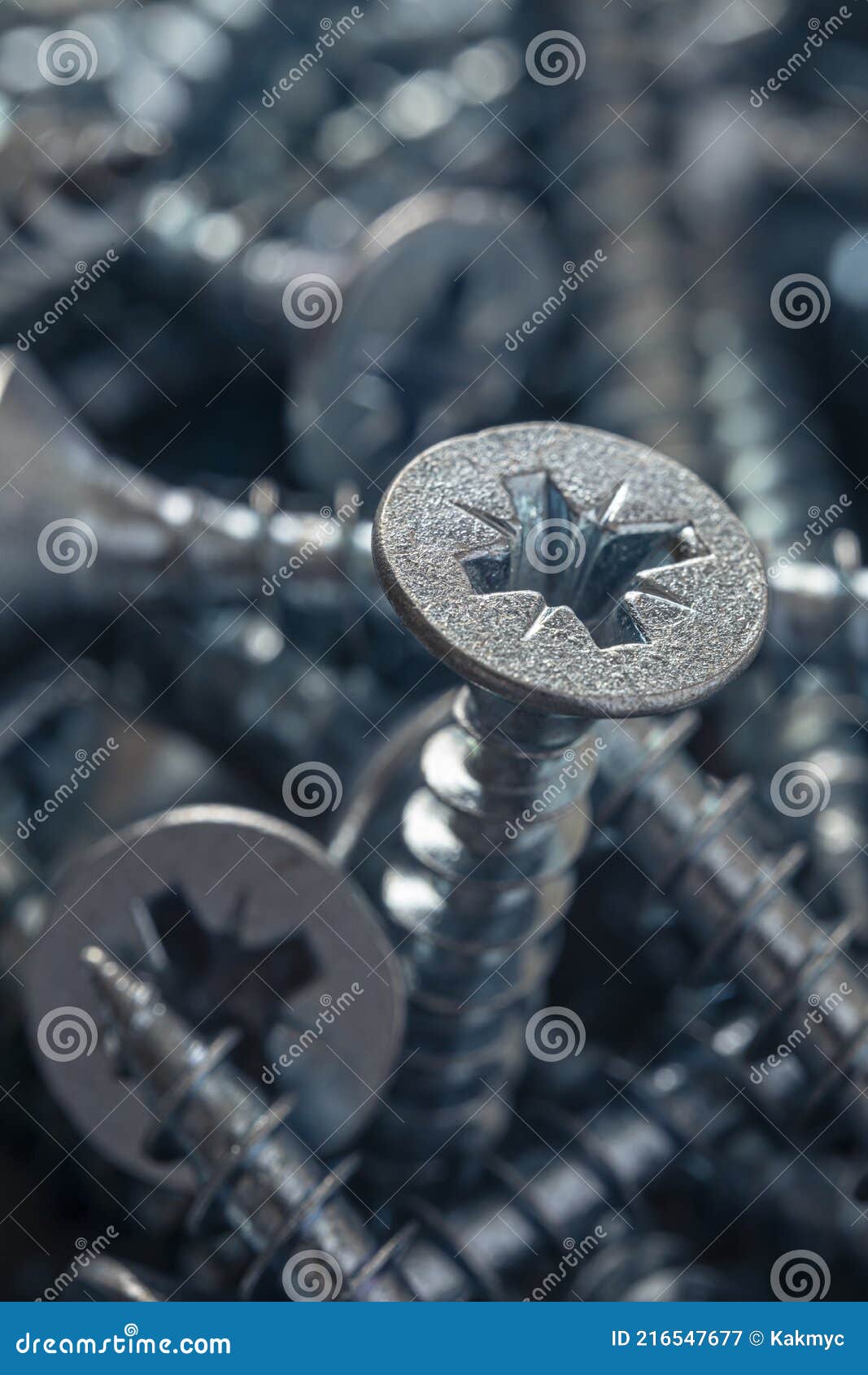 Galvanized Self-tapping Screws for a PZ3 Bit Stock Image - Image of ...