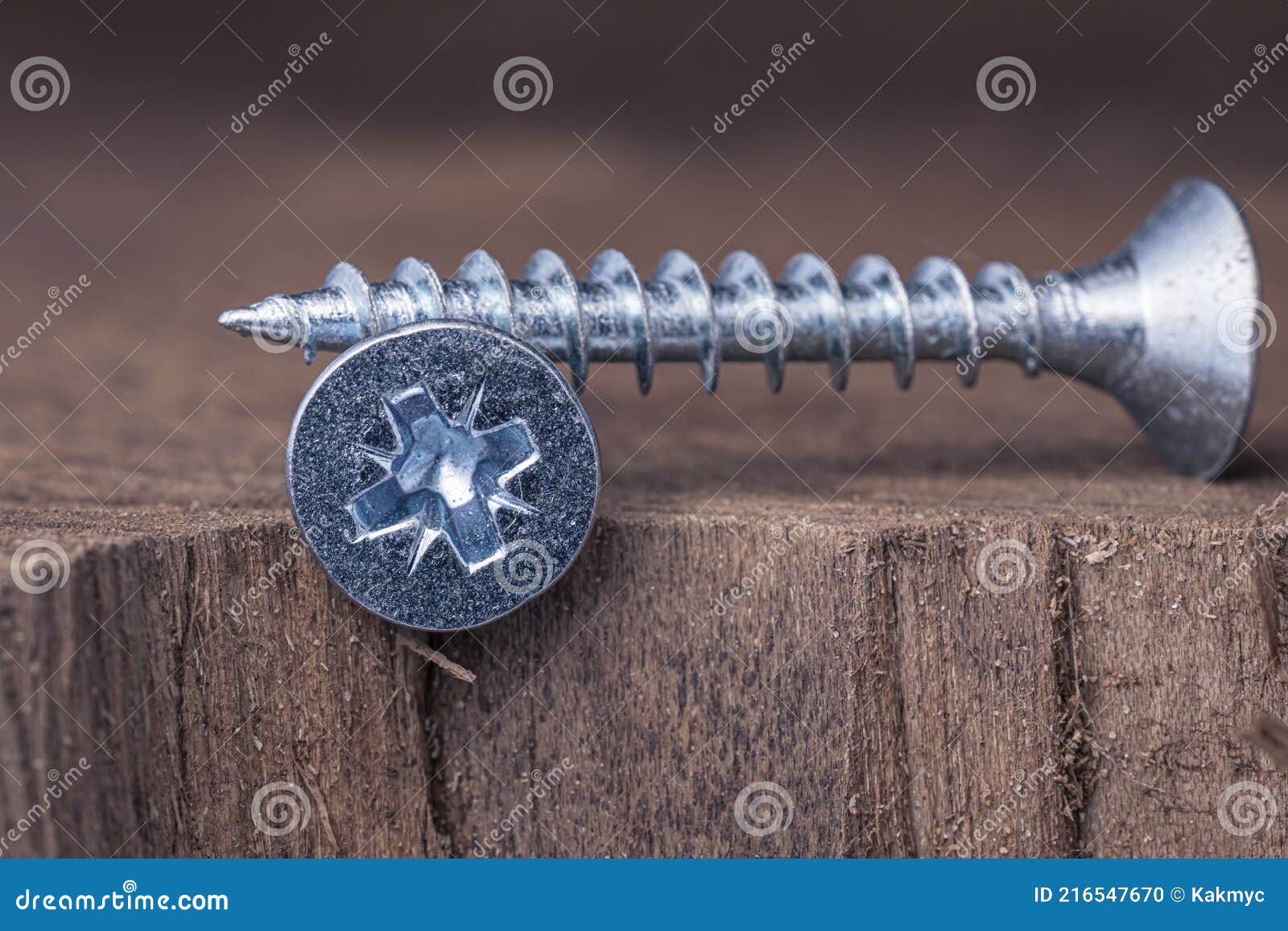 Galvanized Self-tapping Screws for a PZ3 Bit Stock Photo - Image of ...
