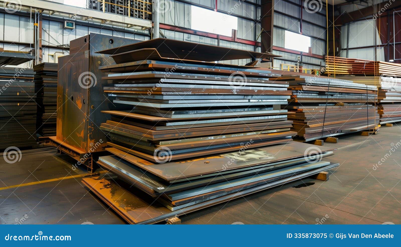 Sheet Steel Roll Wrapped With Packing Tape. Metal Rolling Production ...