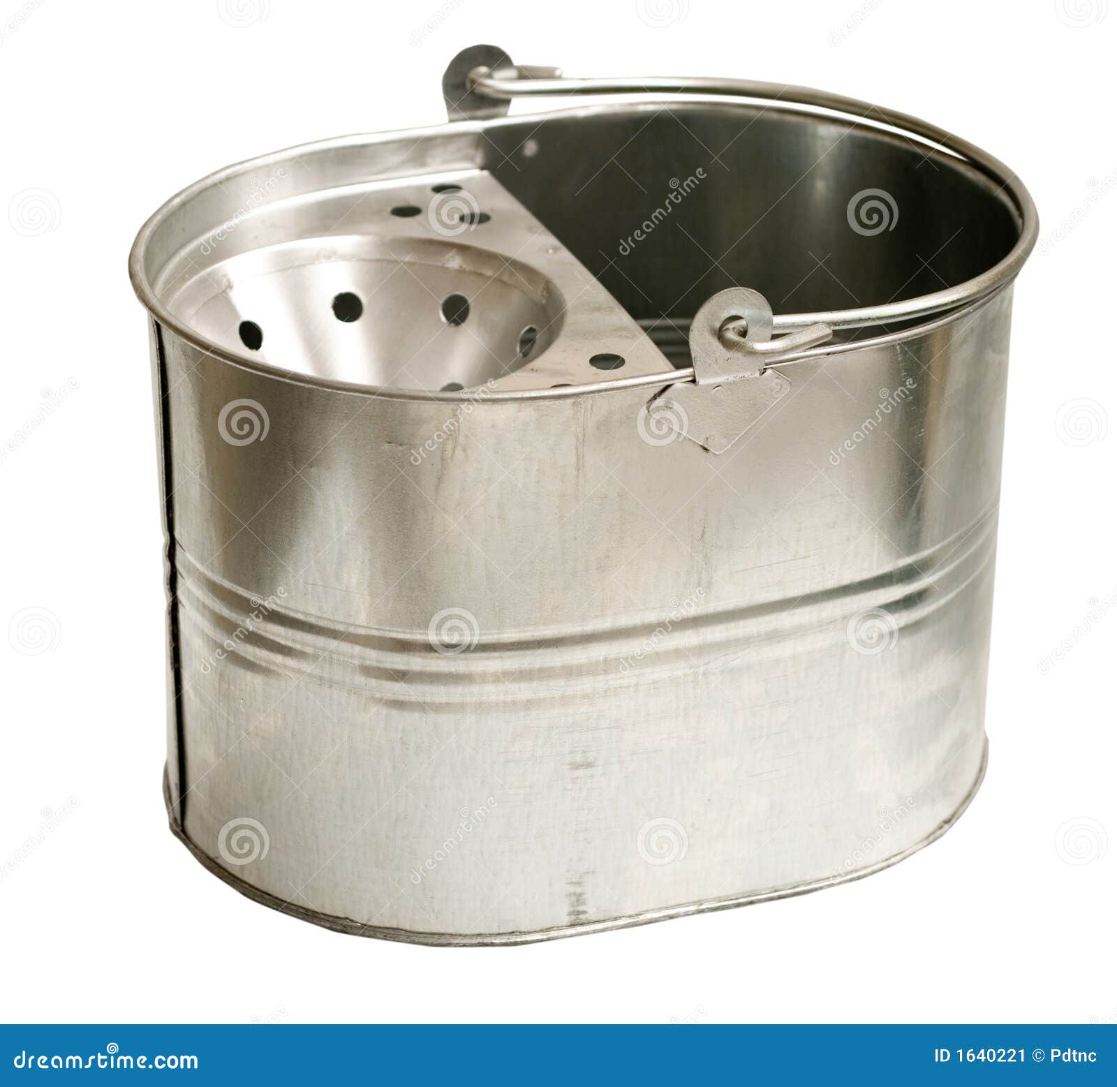 Galvanized Steel Bucket (Inc Clipping Path) Stock Image - Image of path ...