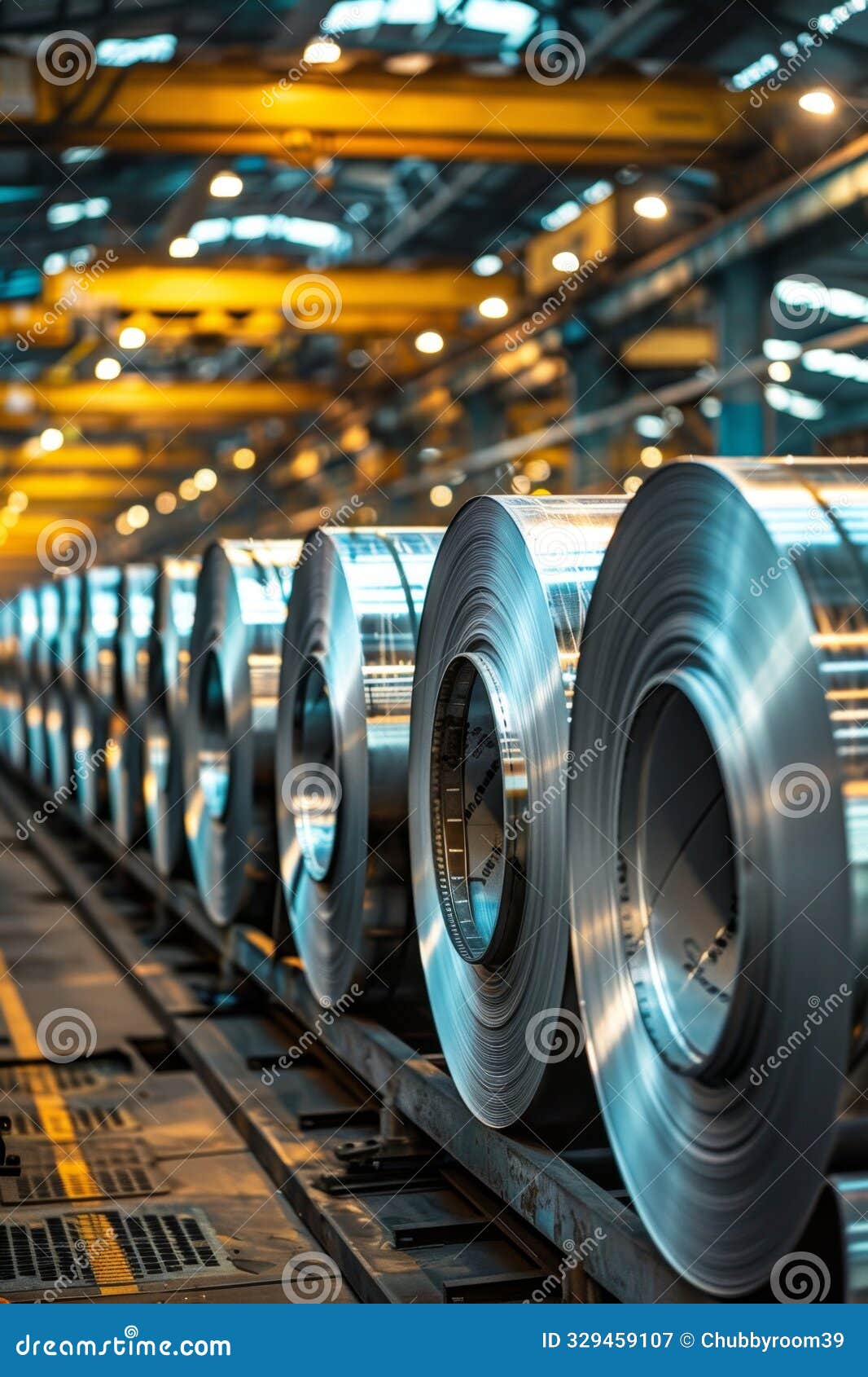 Galvanized Steel Coil in Manufacturing Facility Stock Illustration ...