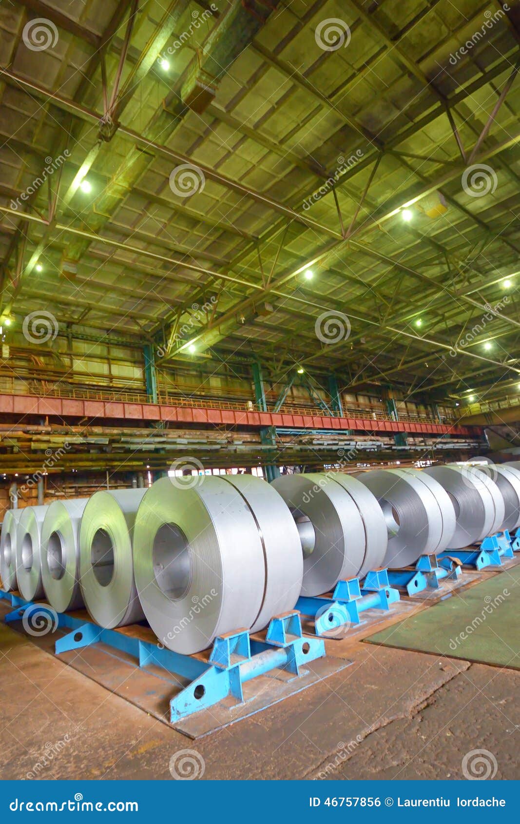 Galvanized steel coil stock photo. Image of roll, brown - 46757856