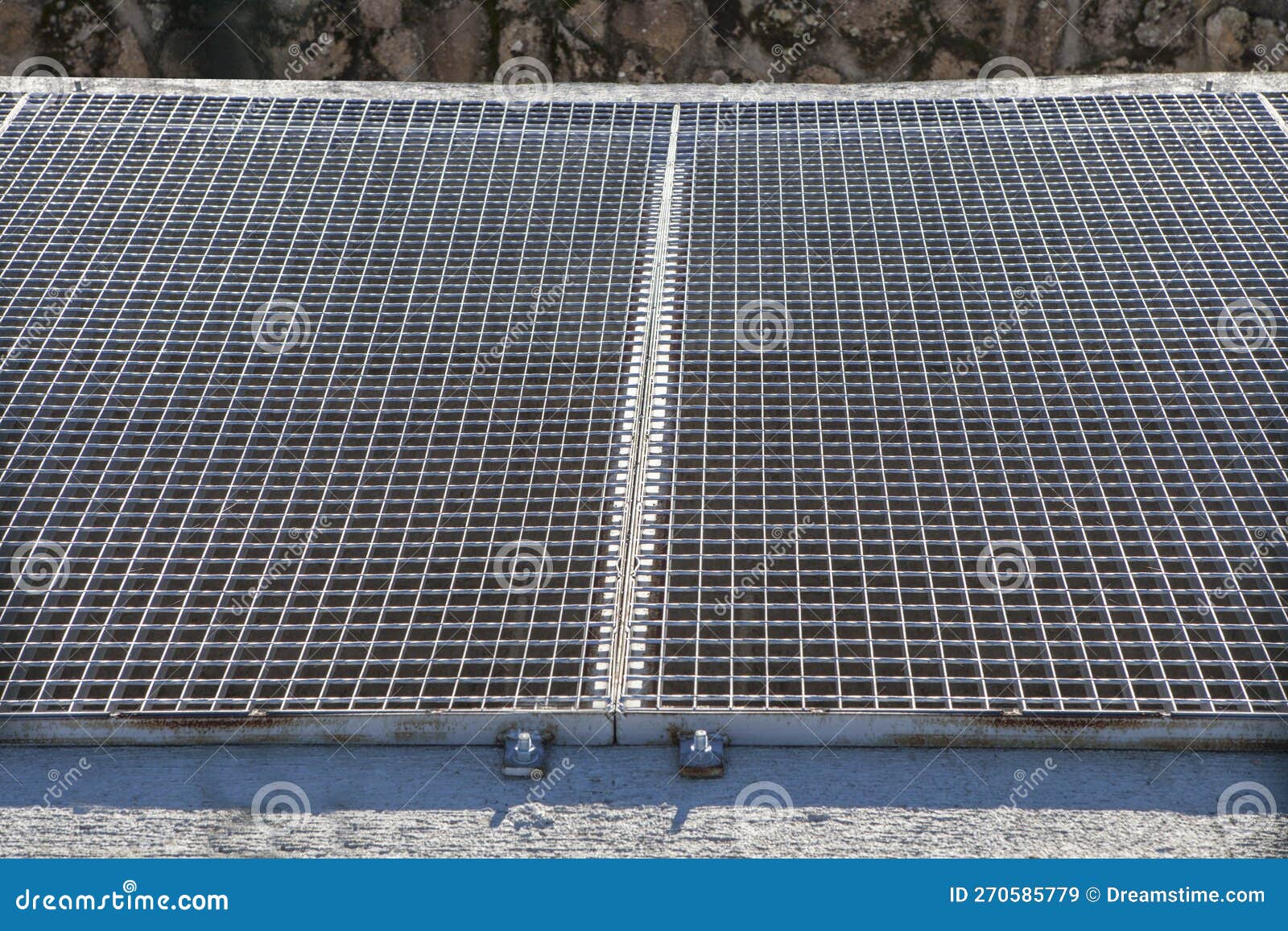 Galvanized Steel Floor Grille Stock Image - Image of covers, grating ...
