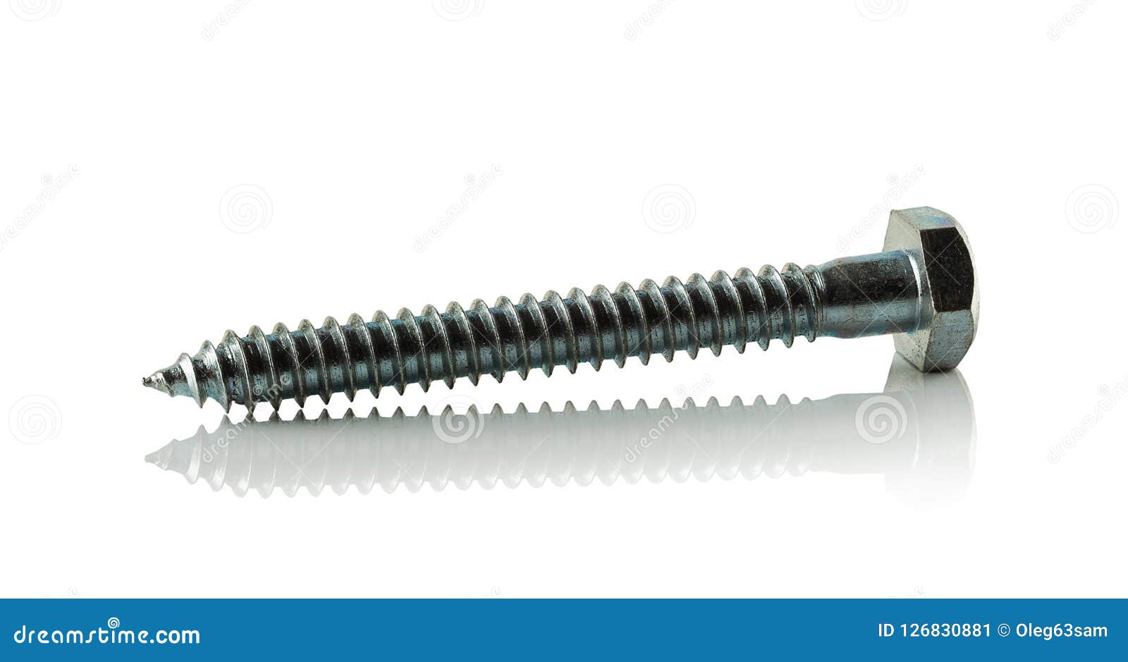 Steel Galvanized Self-tapping Stock Image - Image of metal, background ...