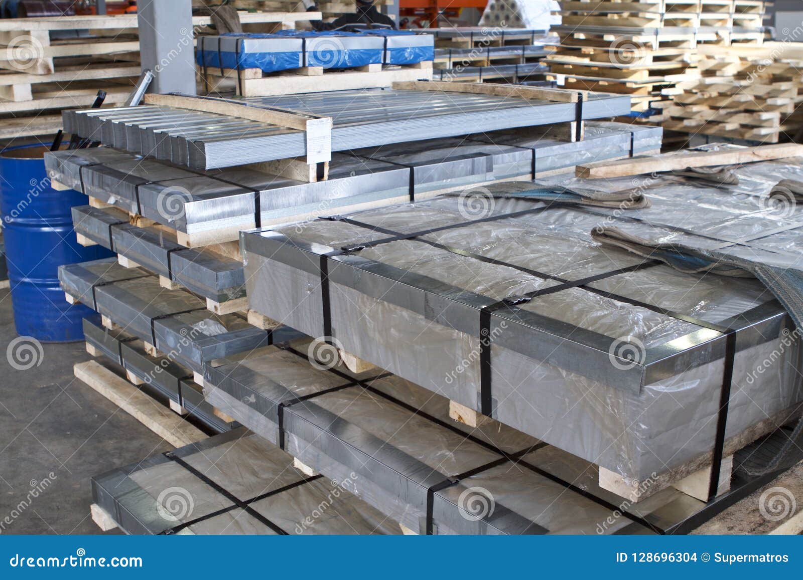 Galvanized Steel Sheets in Packs Stock Photo - Image of packet, tutu ...