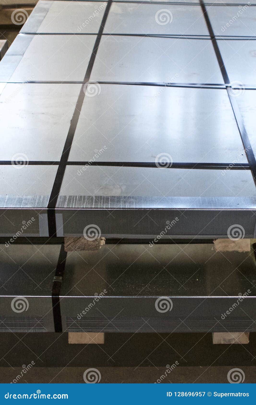 Galvanized Steel Sheets in Packs Stock Image - Image of cold ...