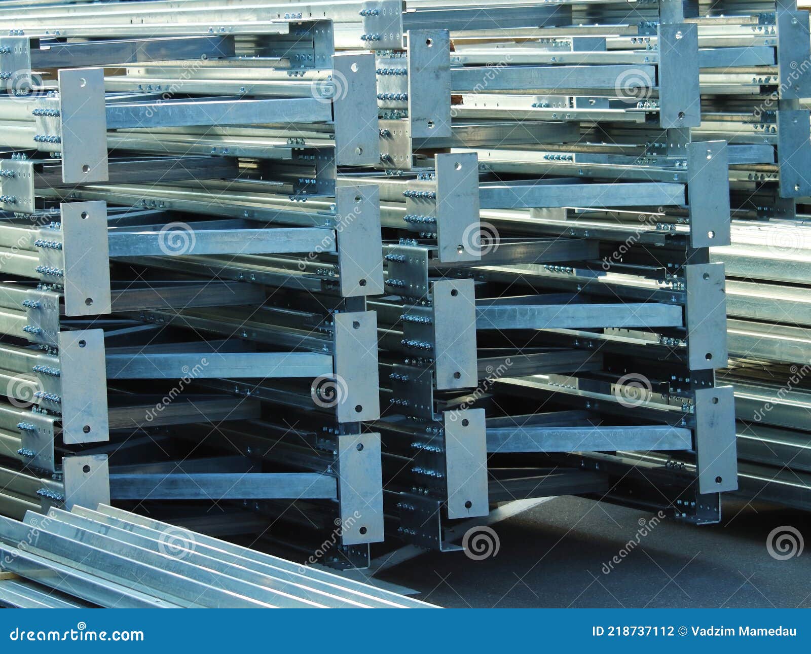 Galvanized Steel Structures in Stacks are Ready Shipment To the ...