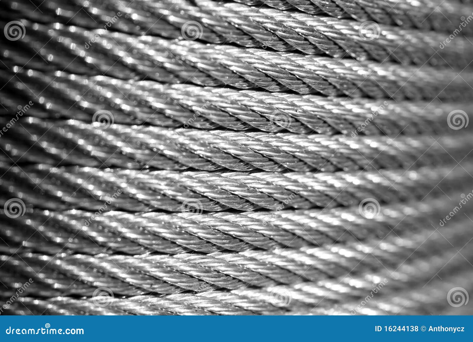 Galvanized wire rope stock photo. Image of grey, metal - 16244138