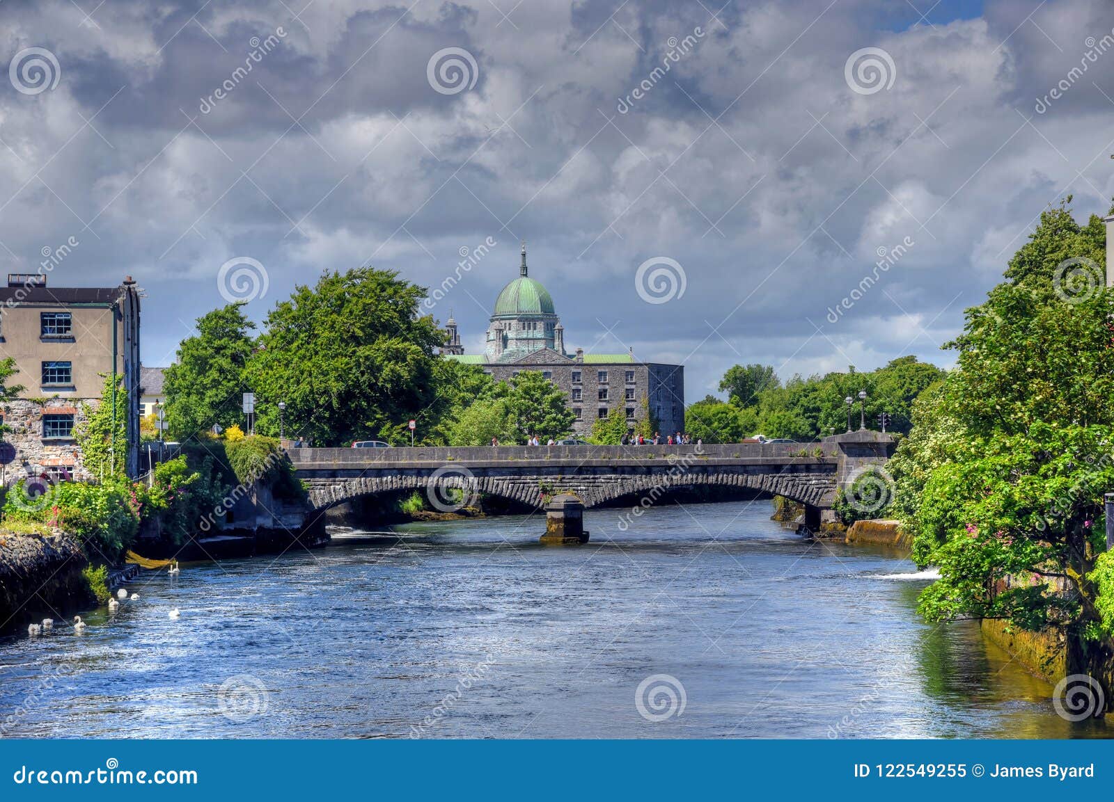 Galway, Ireland and the River Corrib Stock Image - Image of building ...