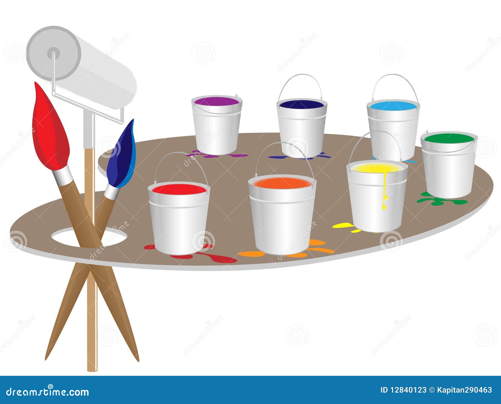 Gama de colores ilustración del vector. Ilustración de cesta - 12840123