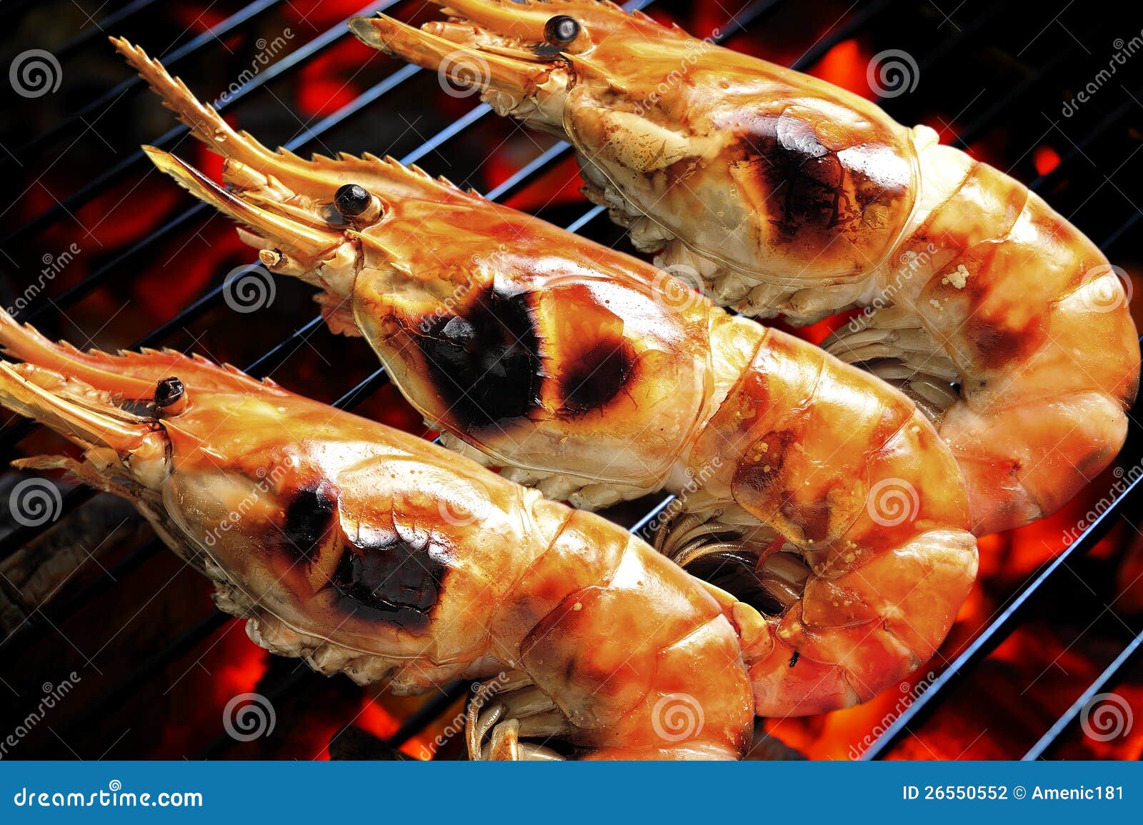 Gamba foto de archivo. Imagen de filete, océano, barbacoa - 26550552