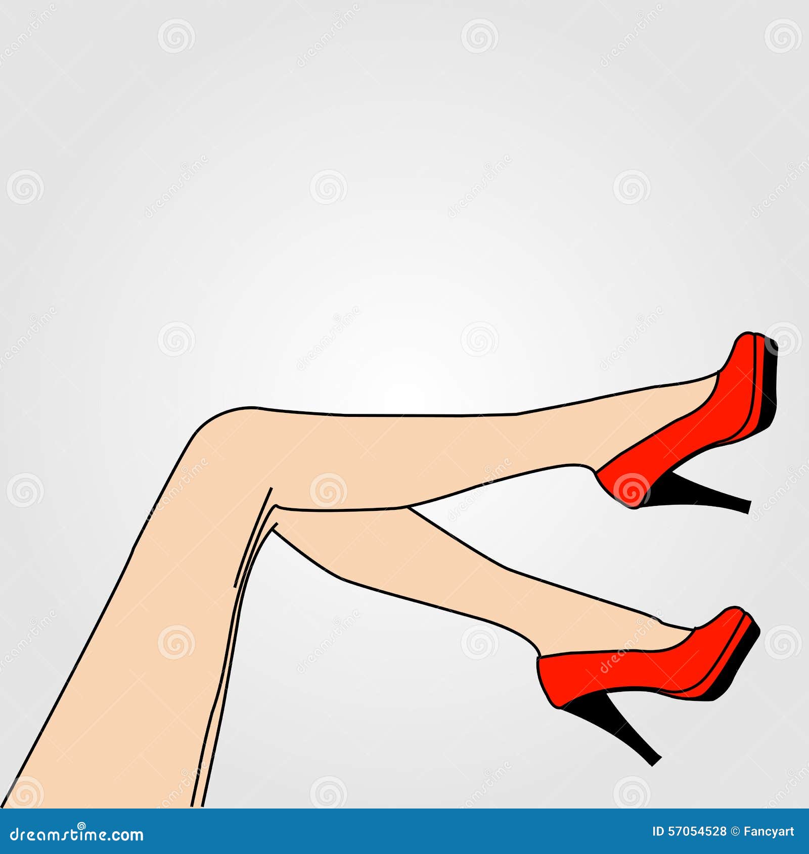 Gambe Degli Stiletti D'uso Di Una Donna Illustrazione Vettoriale ...