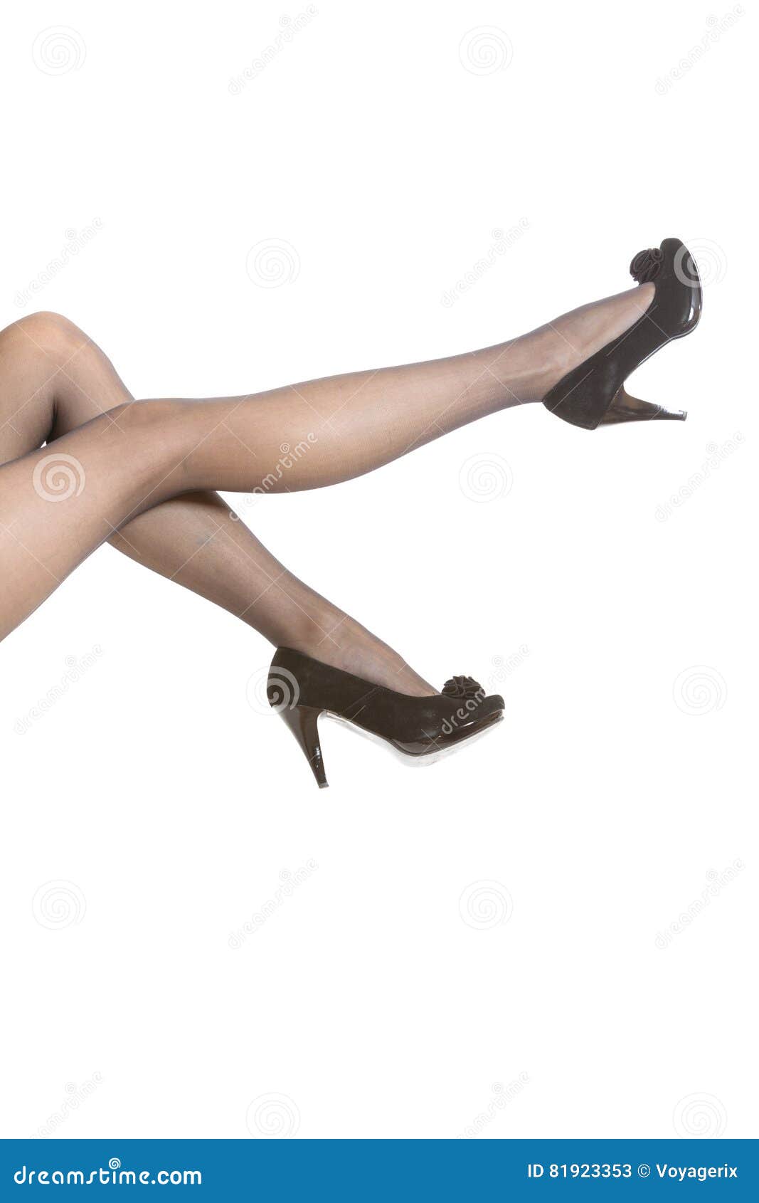 Gambe Femminili In Calzamaglia E Tacchi Alti Immagine Stock Immagine Di Collant Stile 81923353