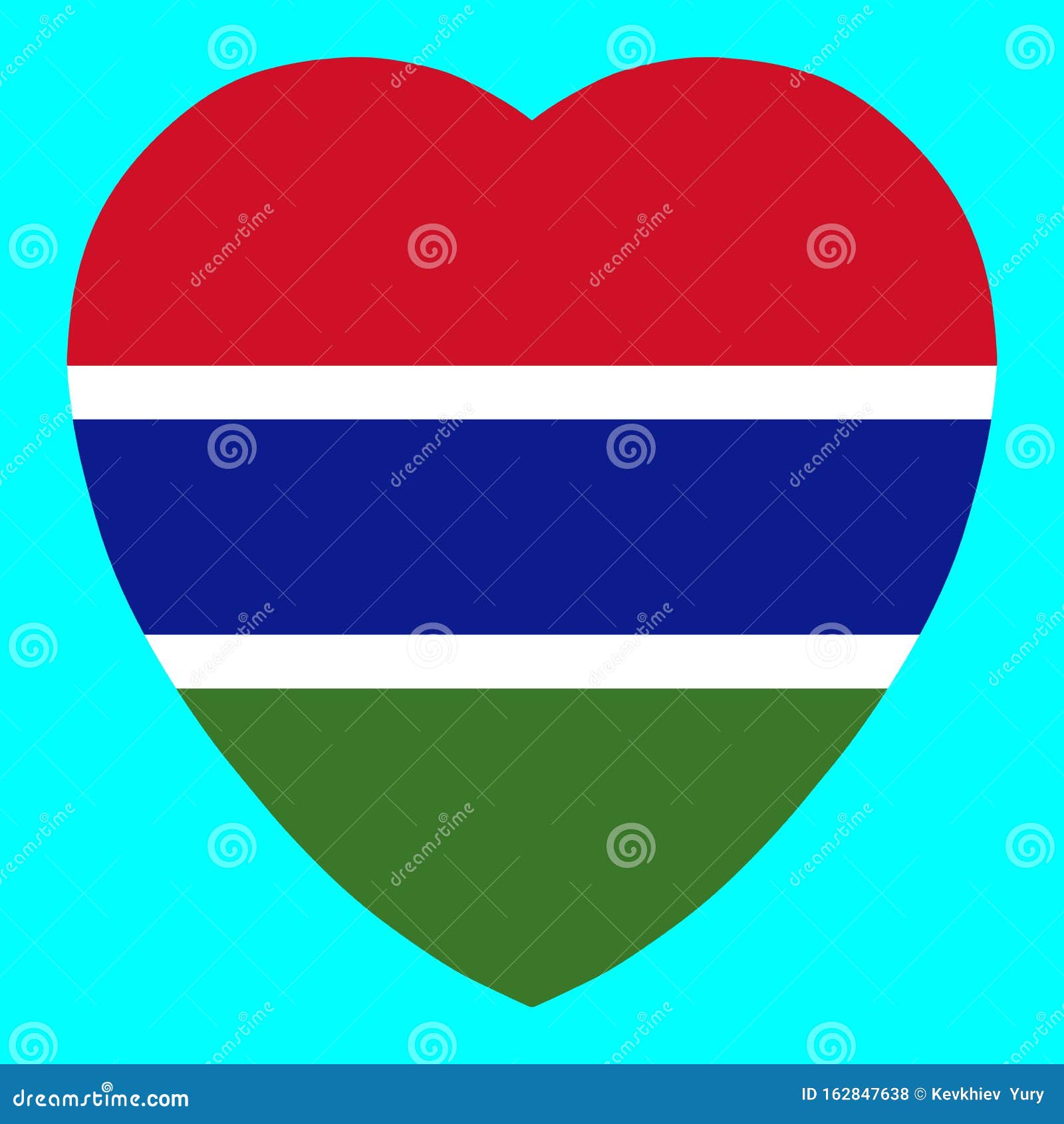 Gambia Flag in Heart Shape Vector Stock Vector - Illustration of banjul ...