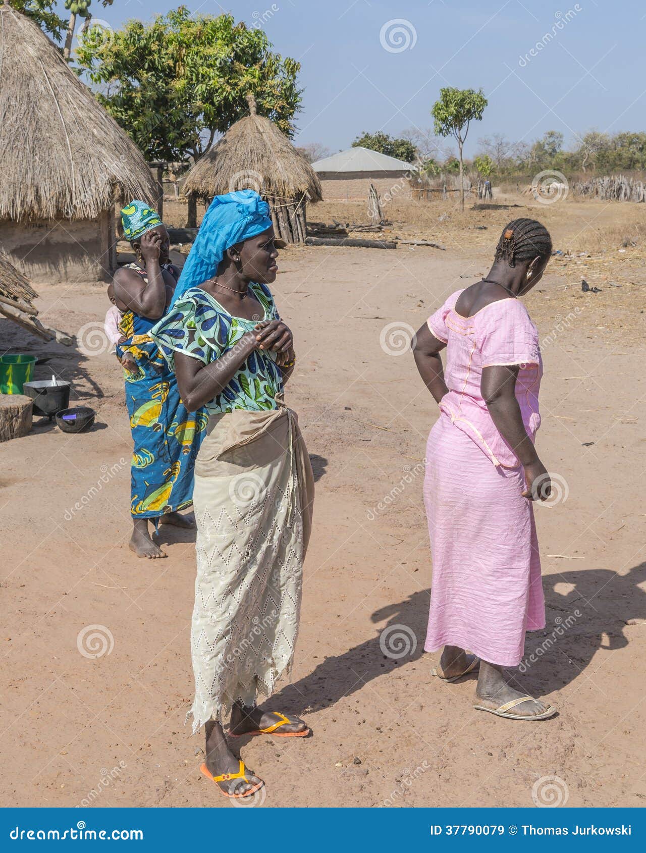 Gambian village editorial stock image. Image of holiday - 37790079