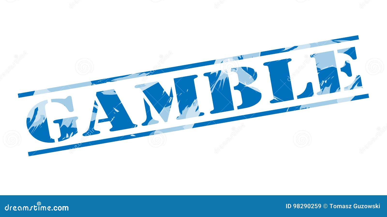 Gamble blue stamp stock illustration. Illustration of stamp - 98290259