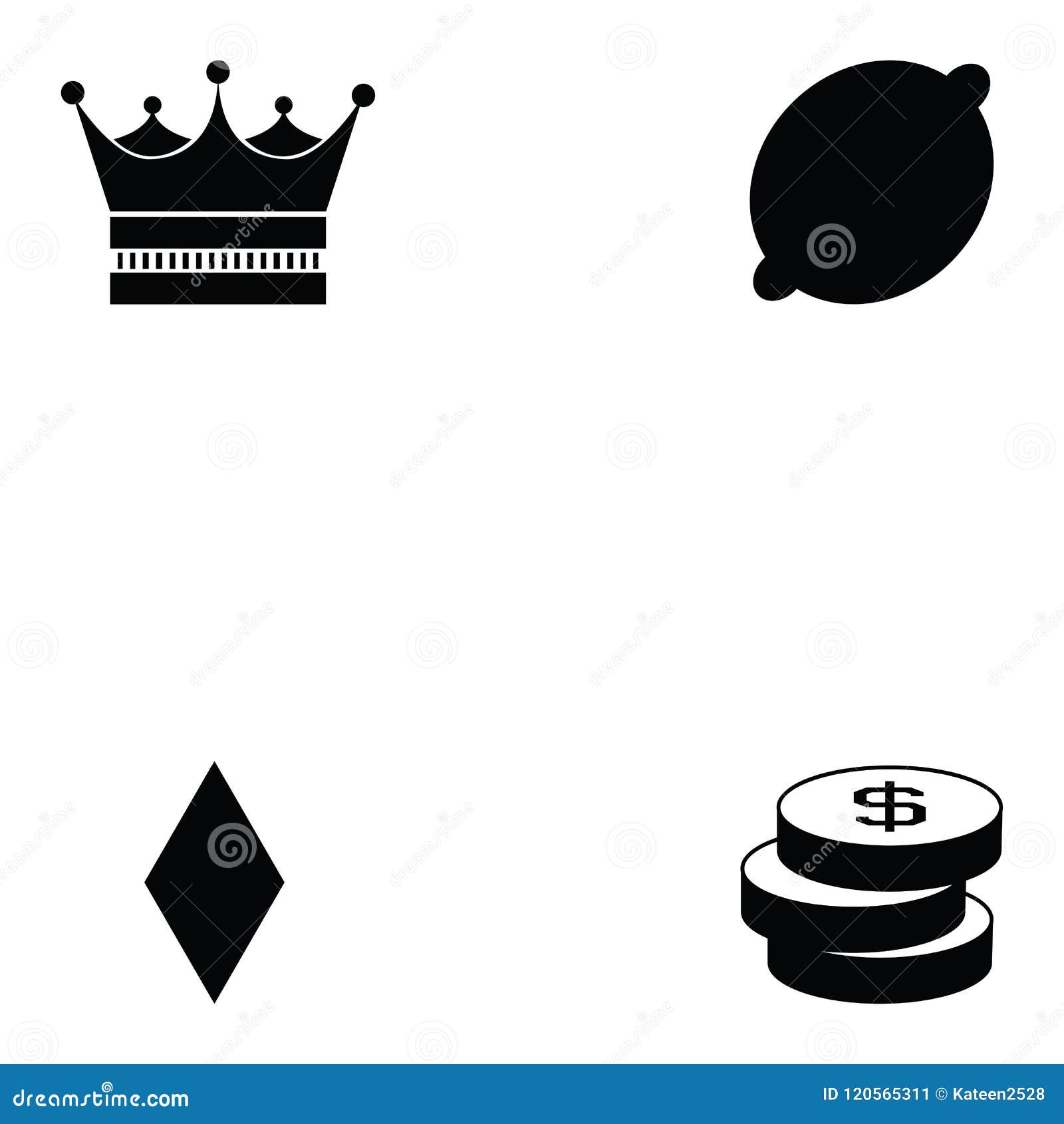 Gamble icon set stock vector. Illustration of cash, roulette - 120565311