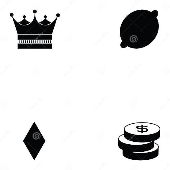 Gamble icon set stock vector. Illustration of cash, roulette - 120565311