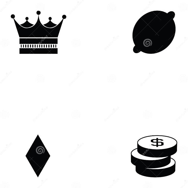 Gamble icon set stock vector. Illustration of cash, roulette - 120565311