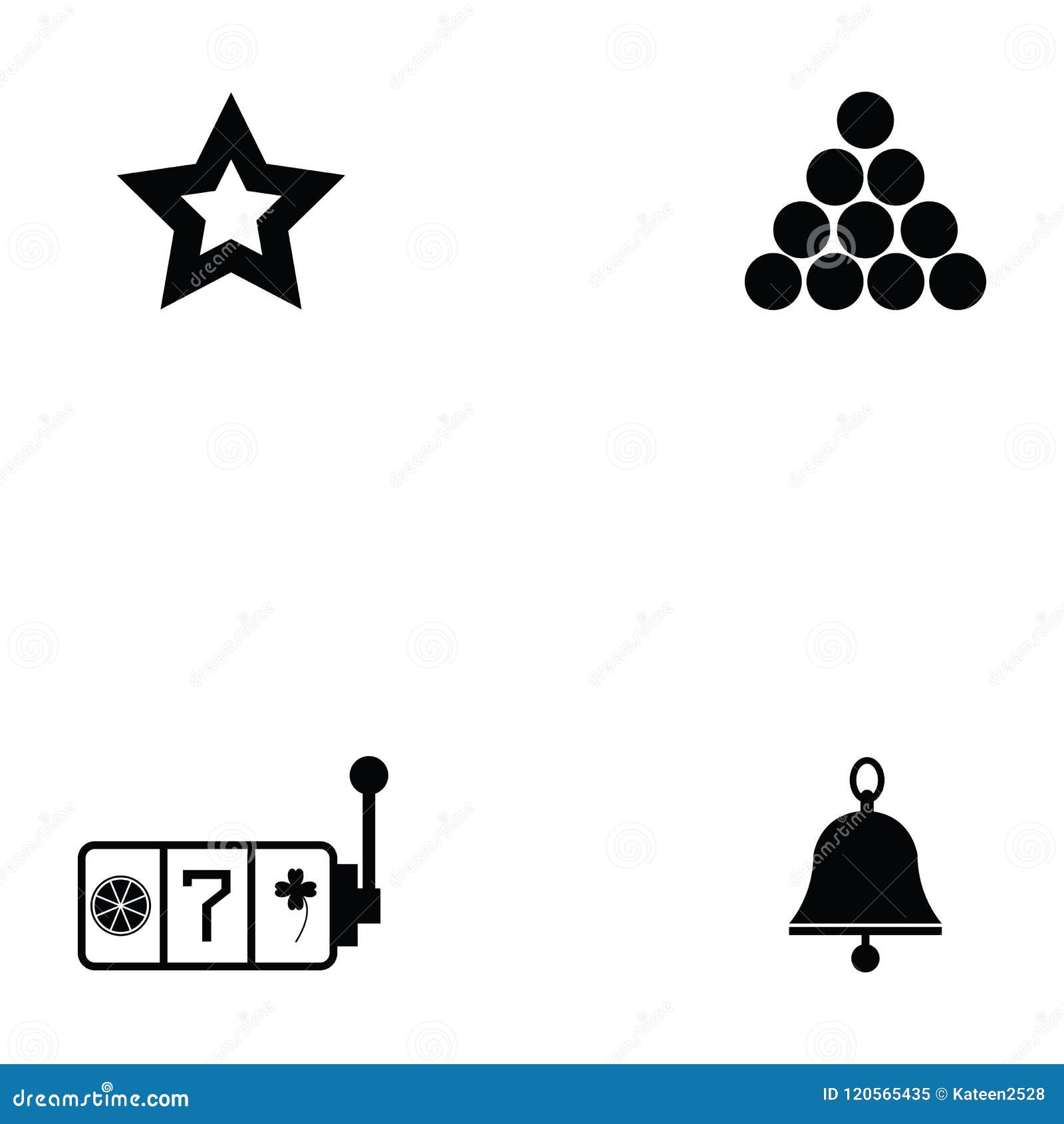 Gamble icon set stock vector. Illustration of gambling - 120565435