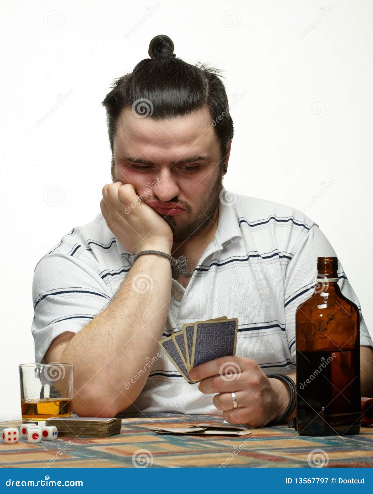 Gambler with cards stock image. Image of club, adult - 13567797