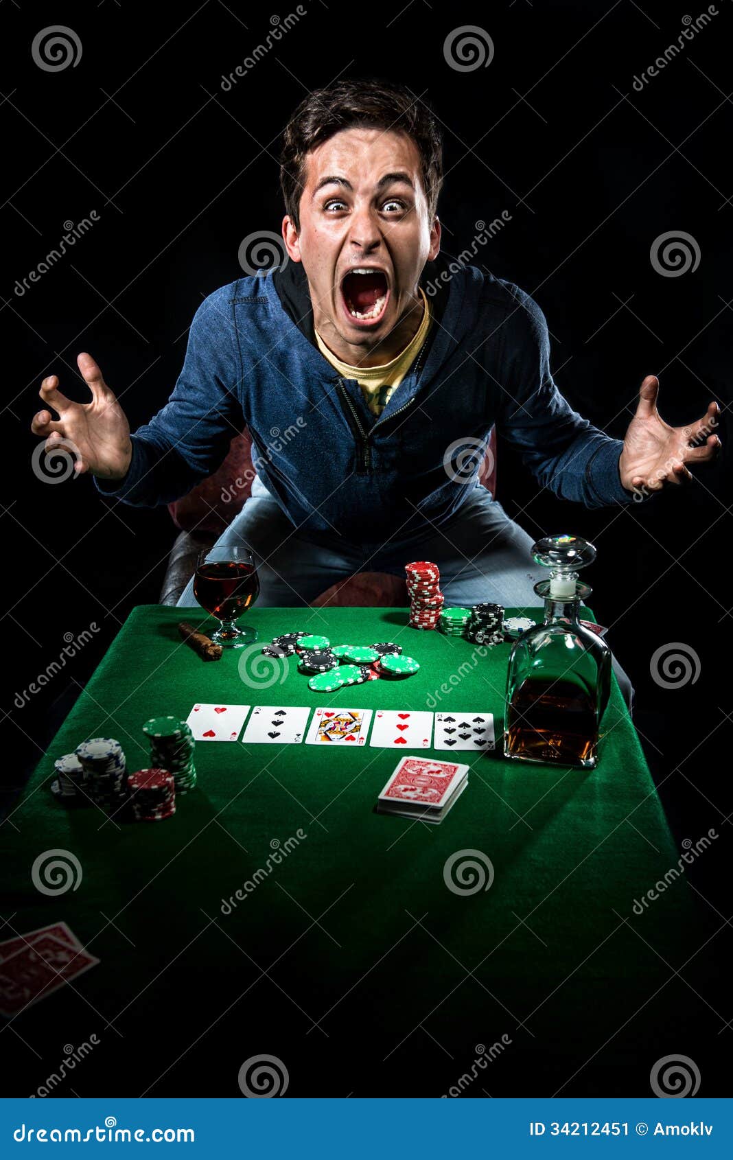 Gambler indoors stock image. Image of gaming, failure - 34212451
