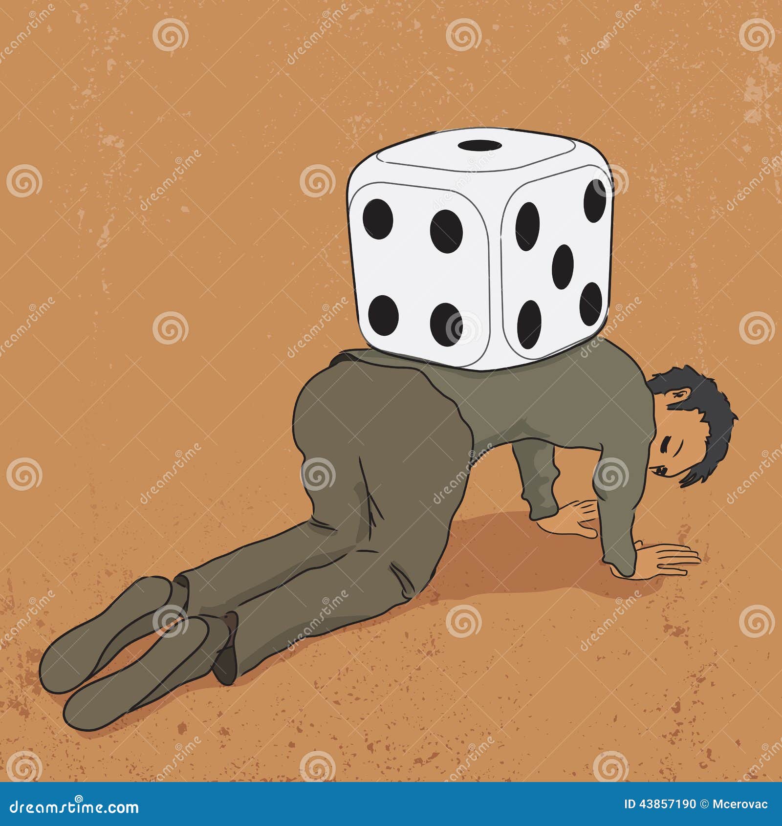 Gambler s bad luck stock illustration. Illustration of weight - 43857190
