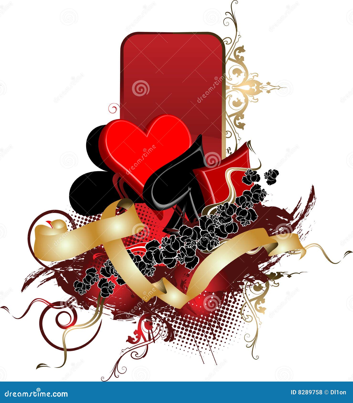 Gambler Sign. Skeleton Hands. Playing Cards. Cartoon Vector ...