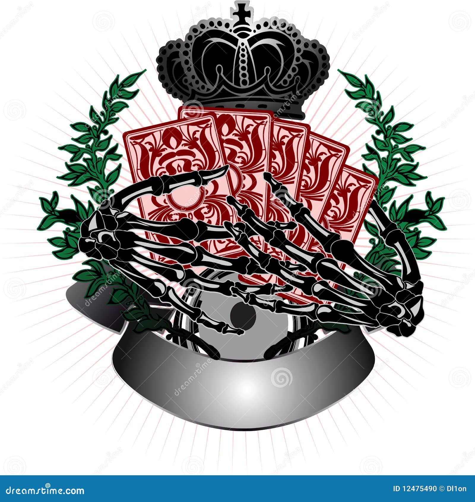 Skeleton Hands Gestures Rock And Roll Sign Of The Horns Vector ...