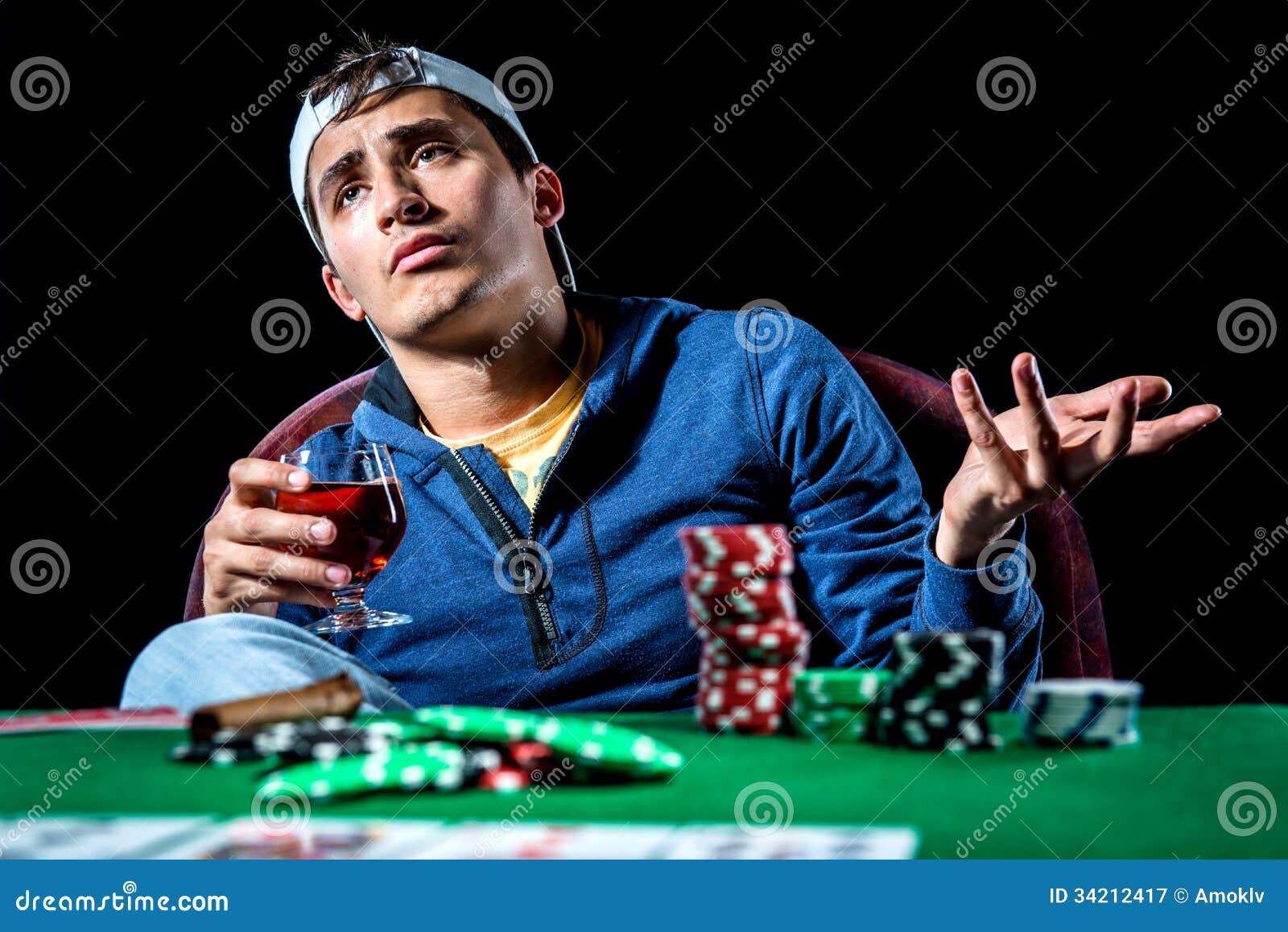 Gambler stock image. Image of indoors, consideration - 34212417