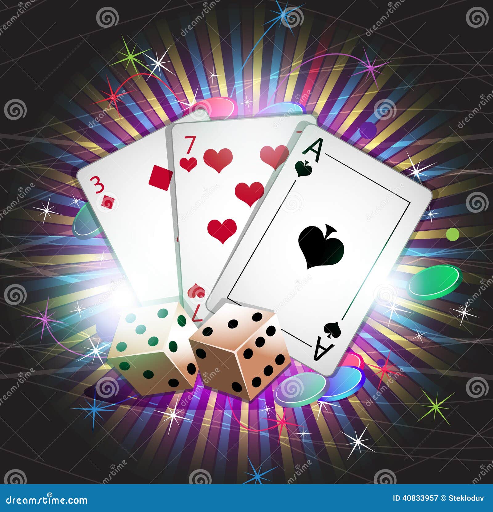Gambling background stock vector. Illustration of chance - 40833957