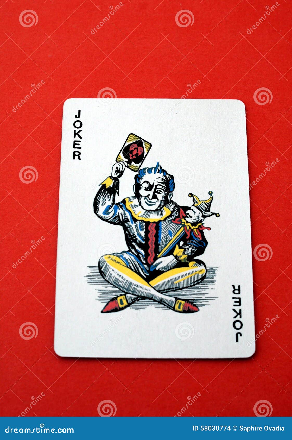 Gambling Card. Game. Joker Playing Card Stock Photo - Image of crossing ...