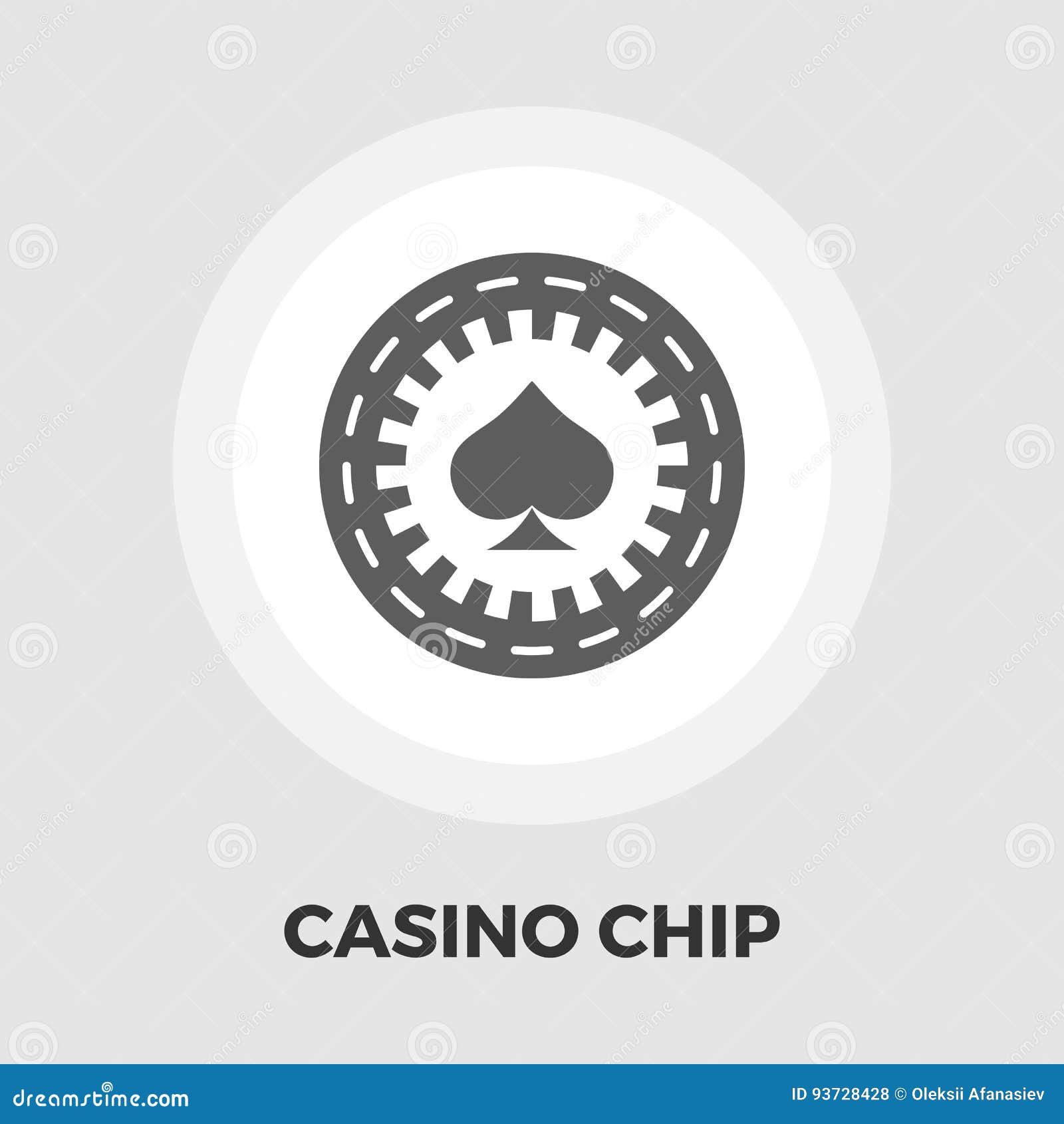 Gambling chips flat icon. stock vector. Illustration of icon - 93728428