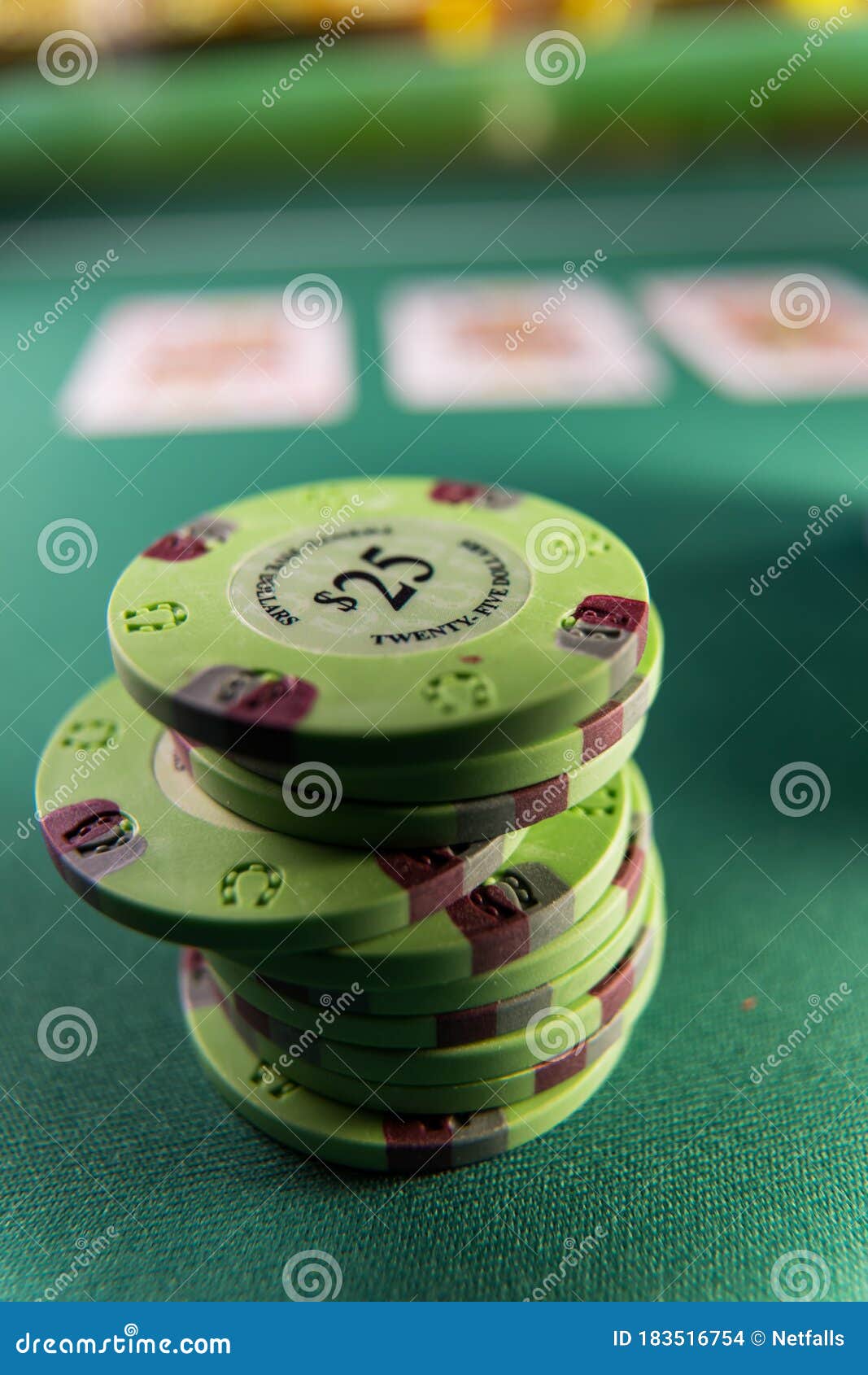 Gambling Chips on a Gaming Table Stock Photo - Image of chance, hand ...