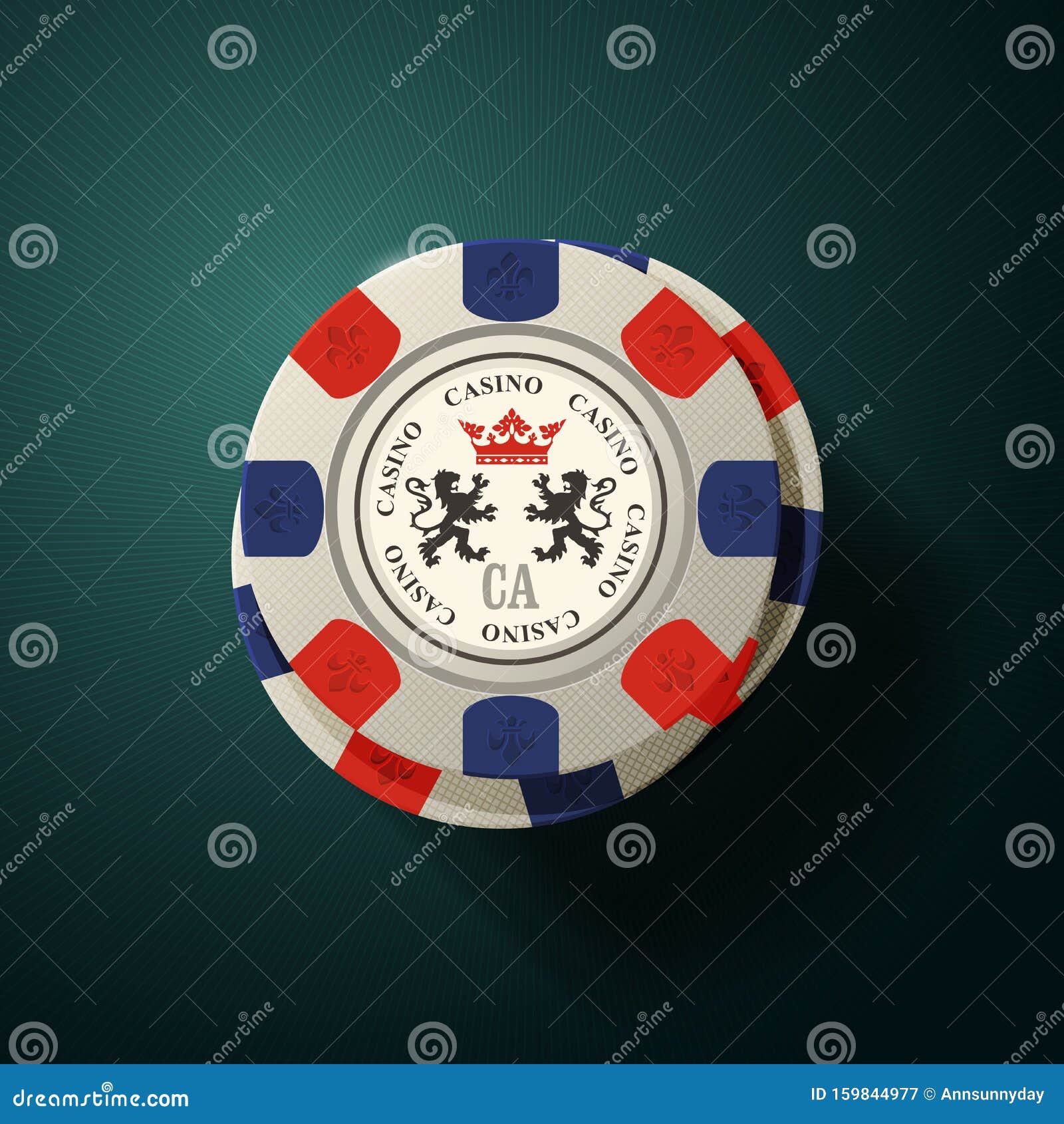 Gambling Chips Top View - Pile of Casino Chips with Heraldics Stock ...