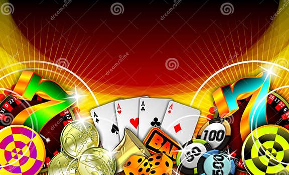 Gambling Illustration with Casino Elements Stock Illustration ...