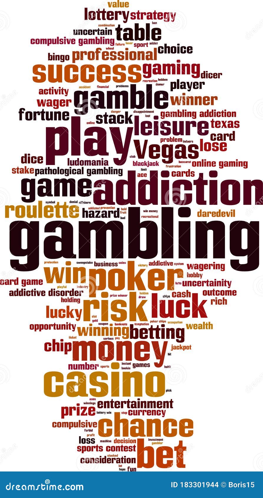 Gambling word cloud stock vector. Illustration of fortune - 183301944