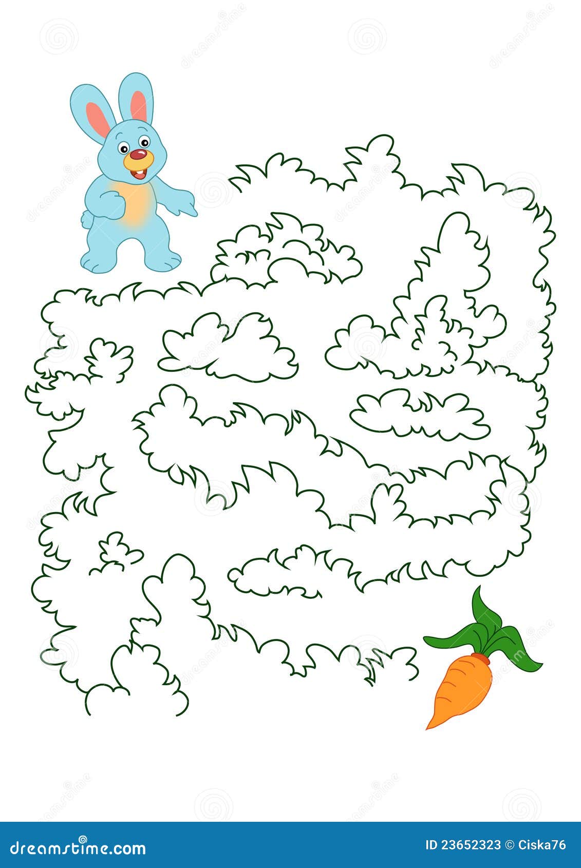 Game 160, the Rabbit and the Carrot Stock Illustration - Illustration ...