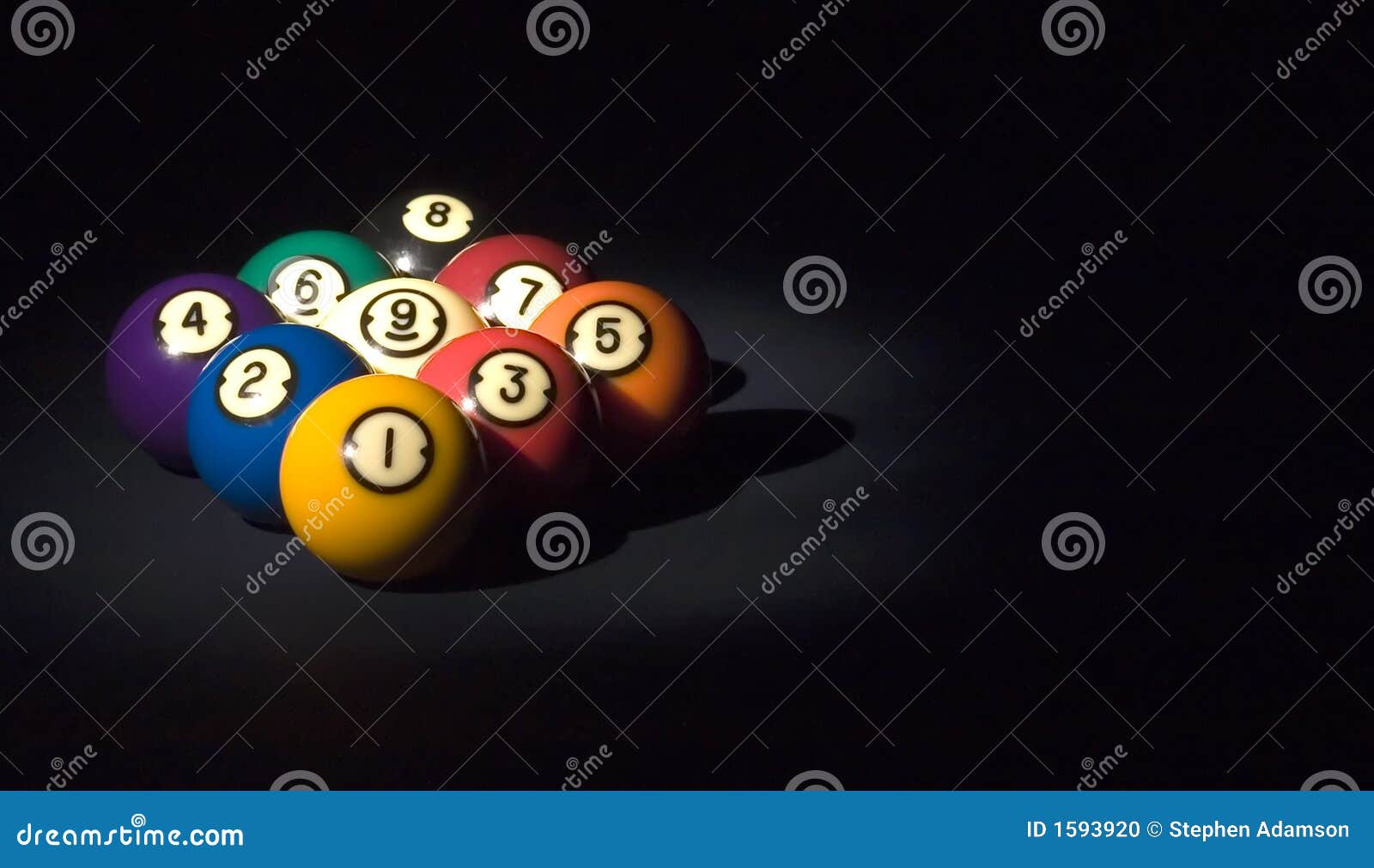 Game of 9 ball stock photo. Image of table, orange, green - 1593920