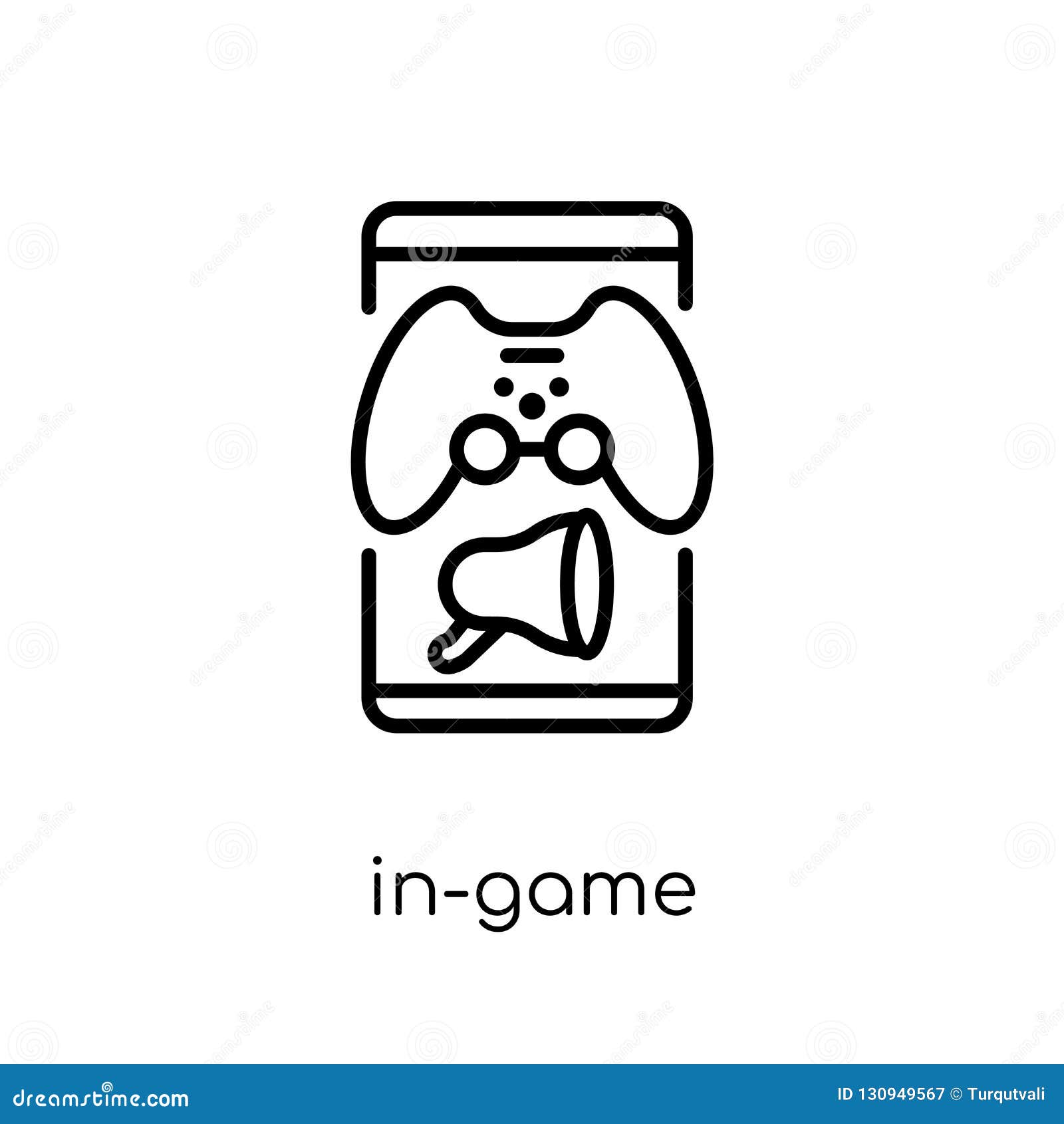 In-game Advertising Icon. Trendy Modern Flat Linear Vector in-game ...