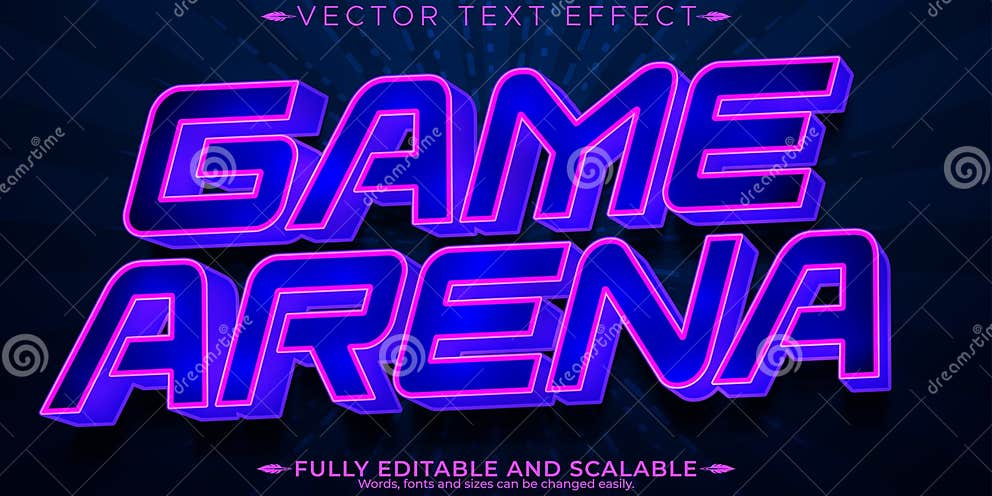 Game Arena Text Effect, Editable Gaming and Arena Customizable Font ...